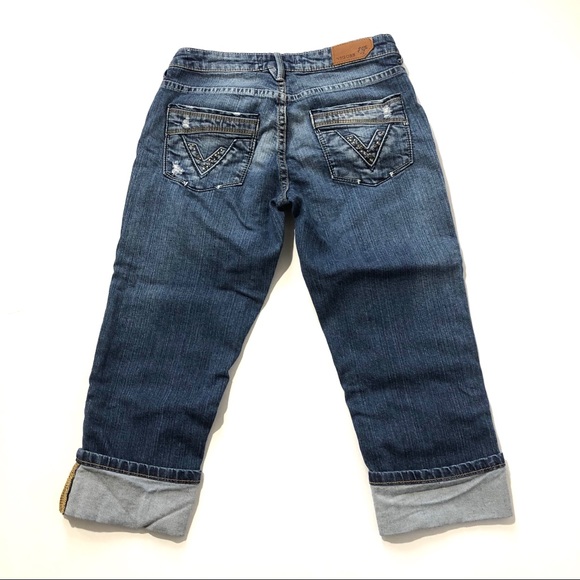 Vigoss | Jeans | Vigoss Low Rise Stretch Distressed Cuffed Capris ...